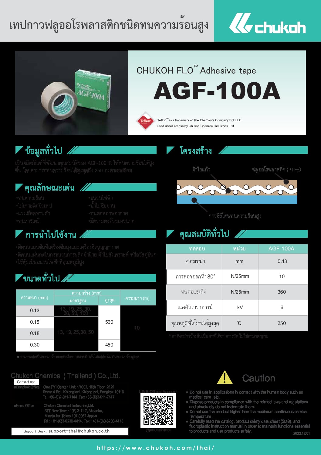 AGF-100A_TH202212 – ฟลูออโรพลาสติก จูโค เคมิคัล อินดัสตรีส์ ลิมิเต็ด