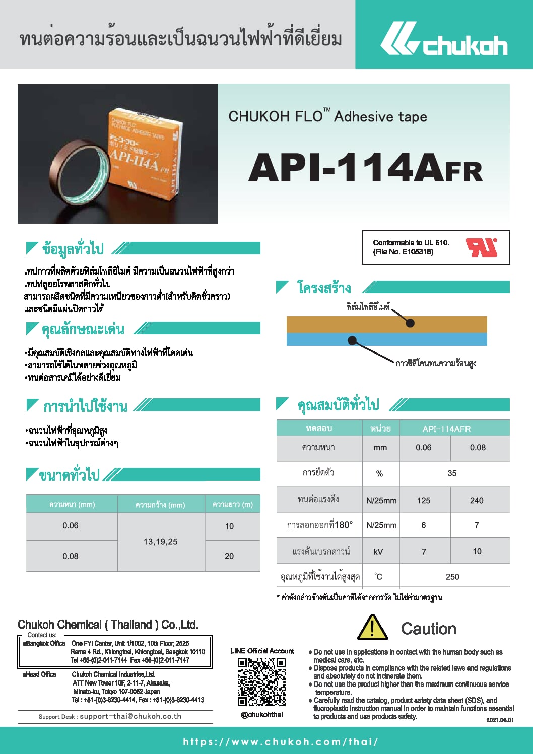 API-114AFR_TH202108 – ฟลูออโรพลาสติก จูโค เคมิคัล อินดัสตรีส์ ลิมิเต็ด